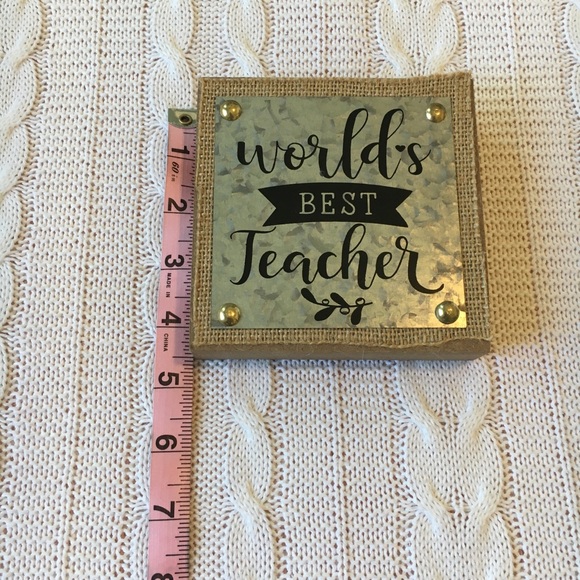 Accents | Worlds Best Teacher Block Walldesk Decor | Poshmark